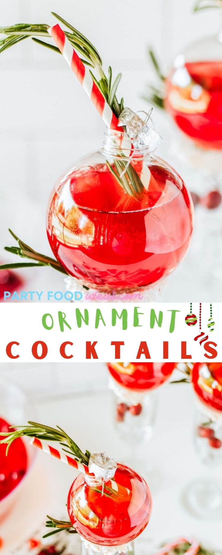 CHRISTMAS ORNAMENT COCKTAIL MOCKTAILS - Party Food Ideas