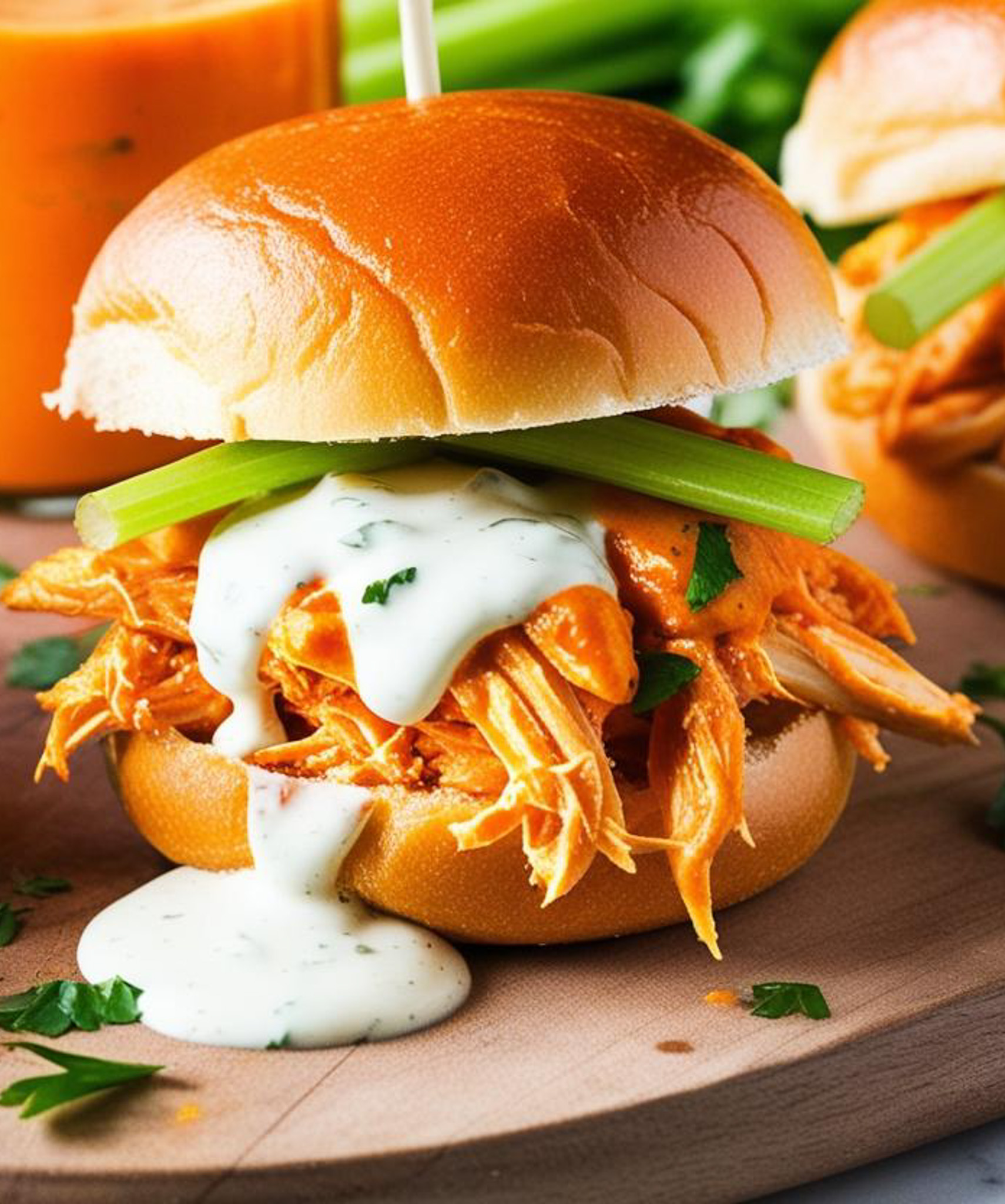 BUFFALO CHICKEN SLIDERS - Party Food Ideas